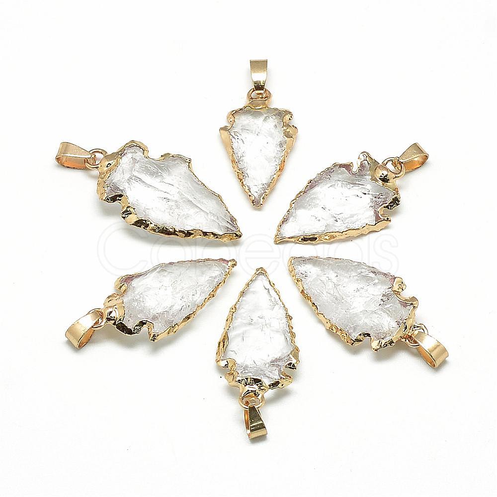 Natural Quartz Crystal Pendants Cobeads.com