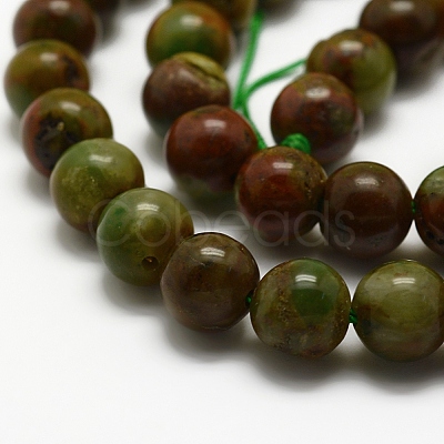 Natural African Jade Beads Strands, Round, 8mm, Hole: 1mm; about 50pcs ...